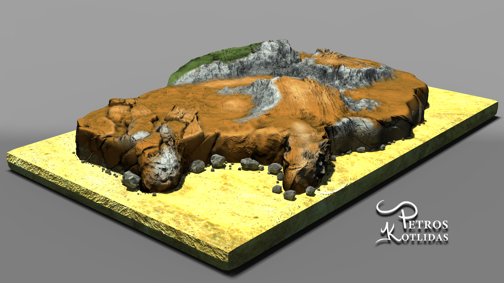 Petros Kotlidas Digital Artist | 3D Terrain with some nice details